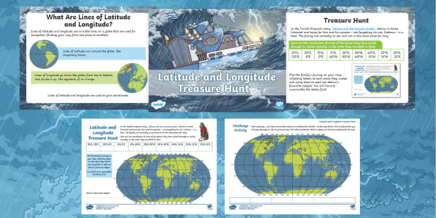 Latitude and Longitude Treasure Hunt: KS2 Activity Pack
